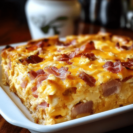 Morning Turkey Bacon, Egg, and Cheese Bake - Savorful Meals