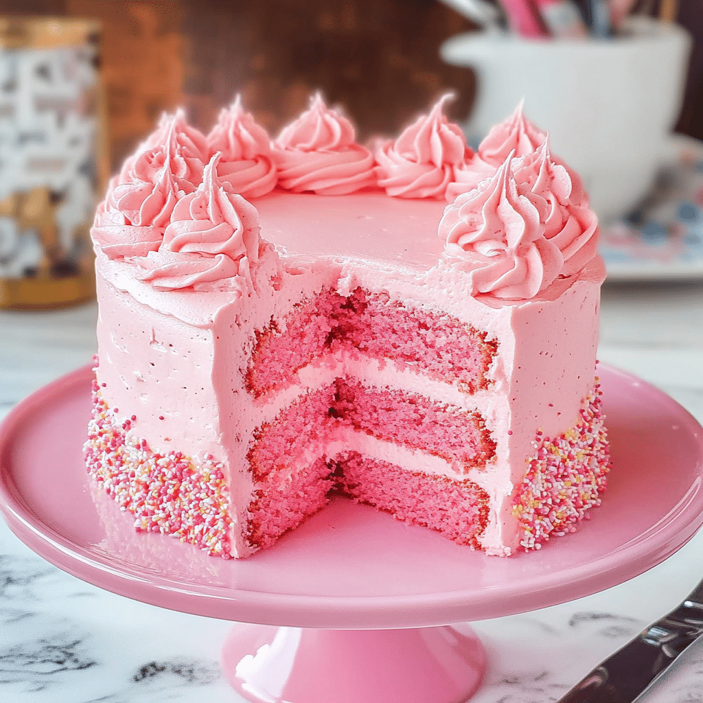 Pink Cake Recipe - Savorful Meals