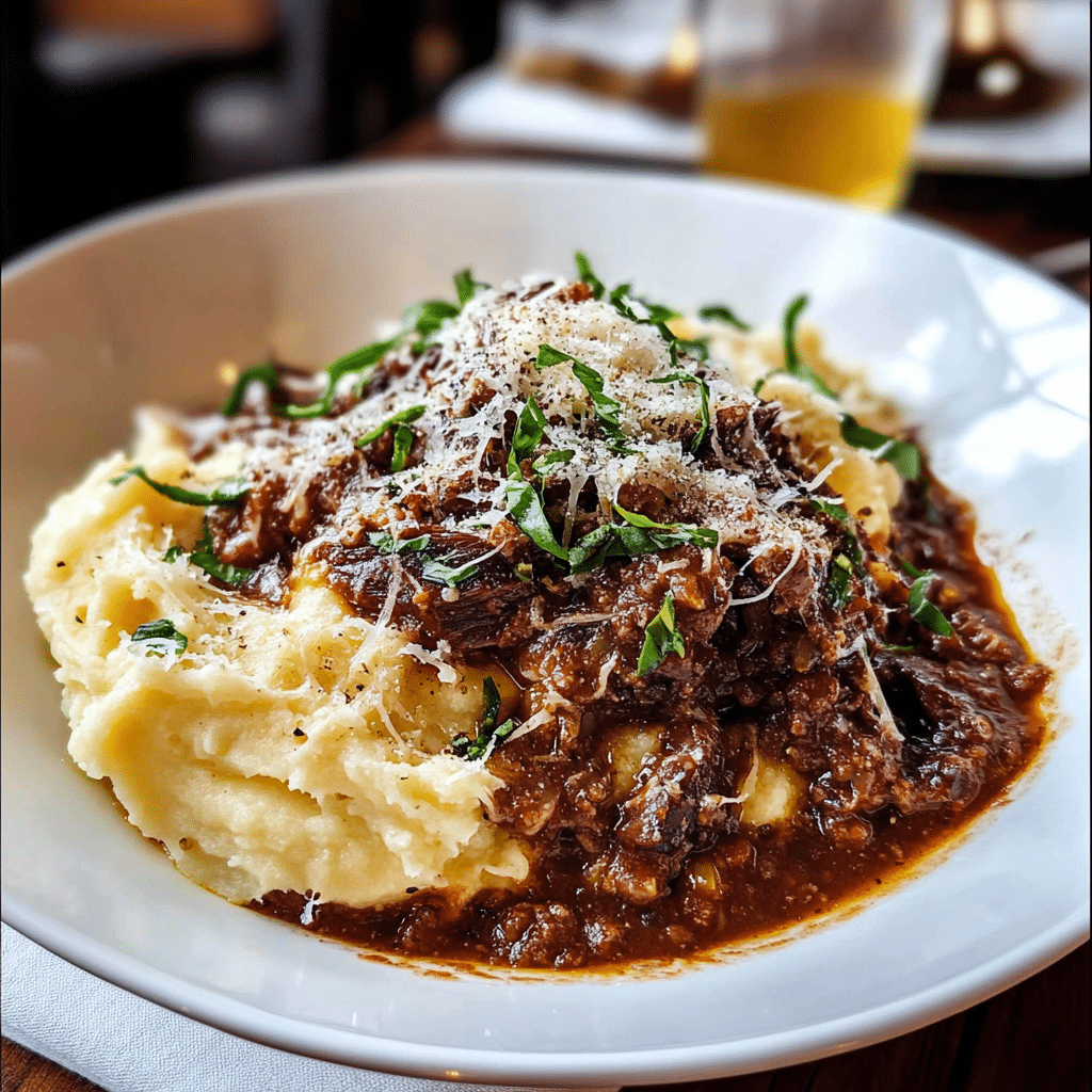 Short Rib Ragu with Parmesan Mashed Potatoes - Savorful Meals